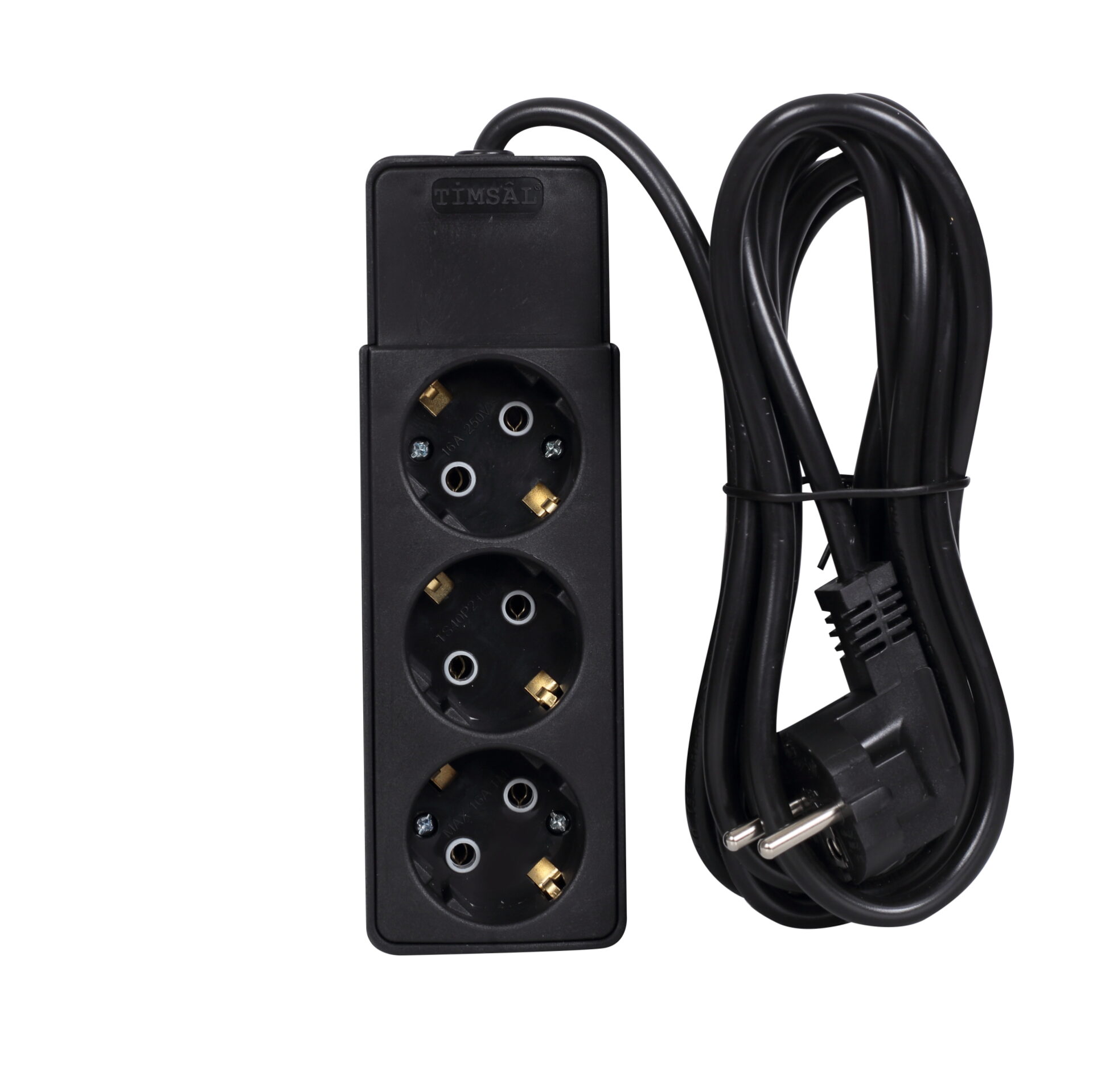 Üçlü Grup Priz 3 Mt. - Siyah - Timsal Elektrik